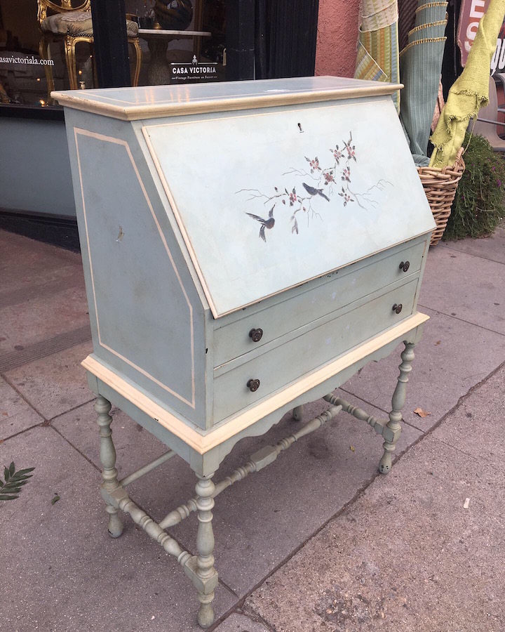 Free Bird 1920s Small Secretary Desk Casa Victoria Vintage Furniture On Los Angeles Sunset Boulevard
